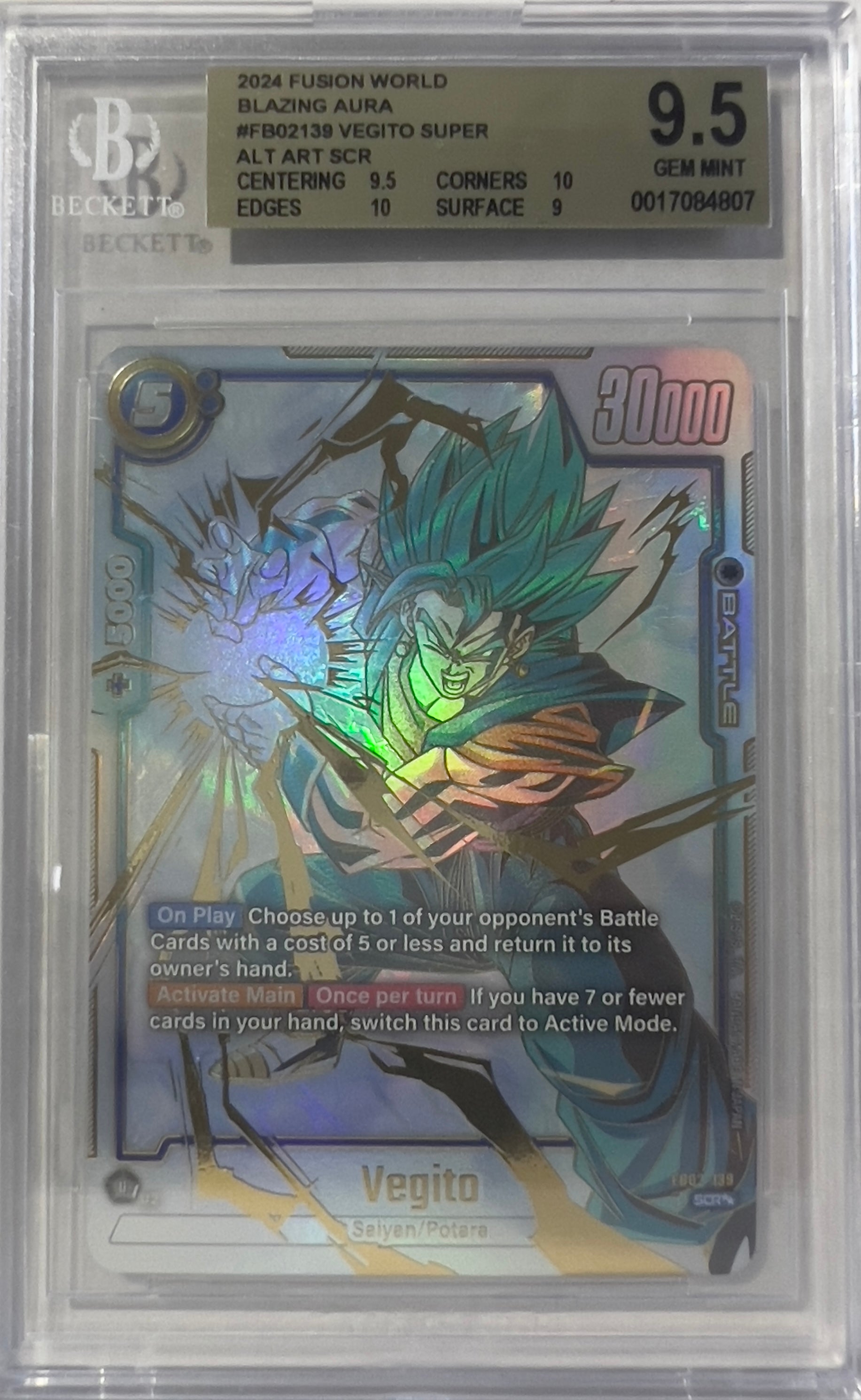 VEGITO SUPER ALT ART SCR BGS 9.5 – Pack Battle